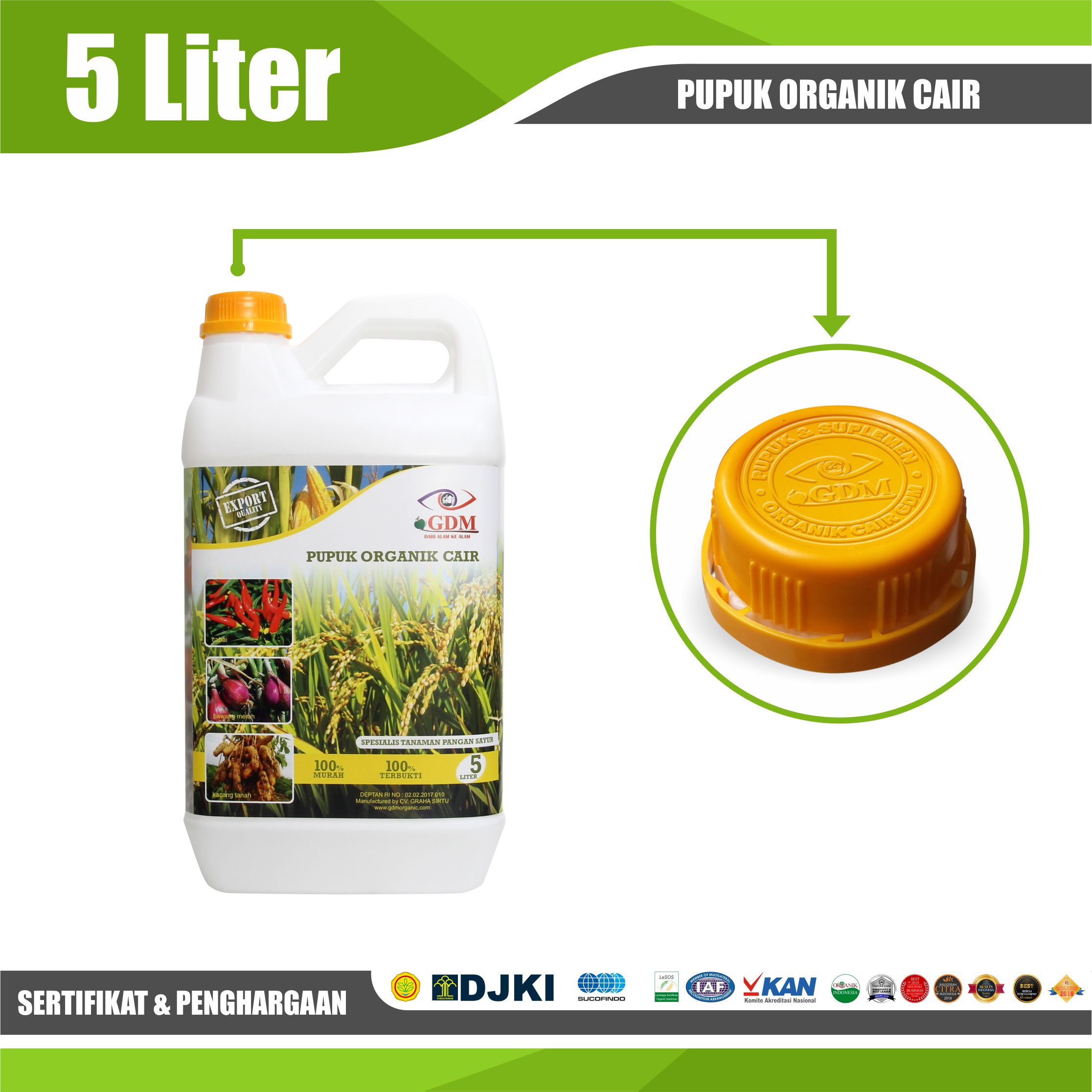 Organic fertilizer GDM for Food Safety 5 liters | Lazada