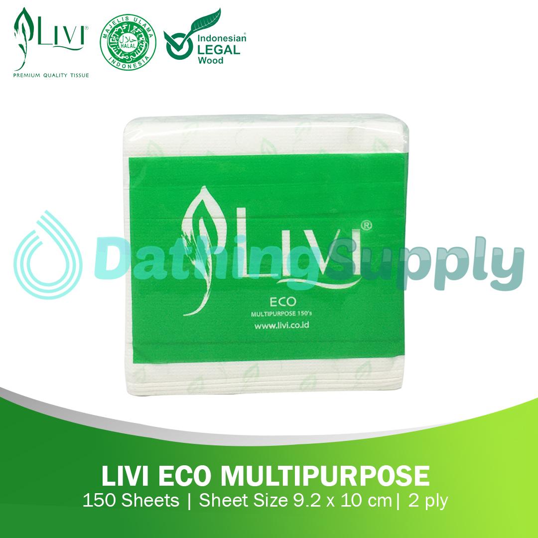 Tissue Livi Eco Multipurpose 150 Sheets / Tissue Meja | Lazada Indonesia