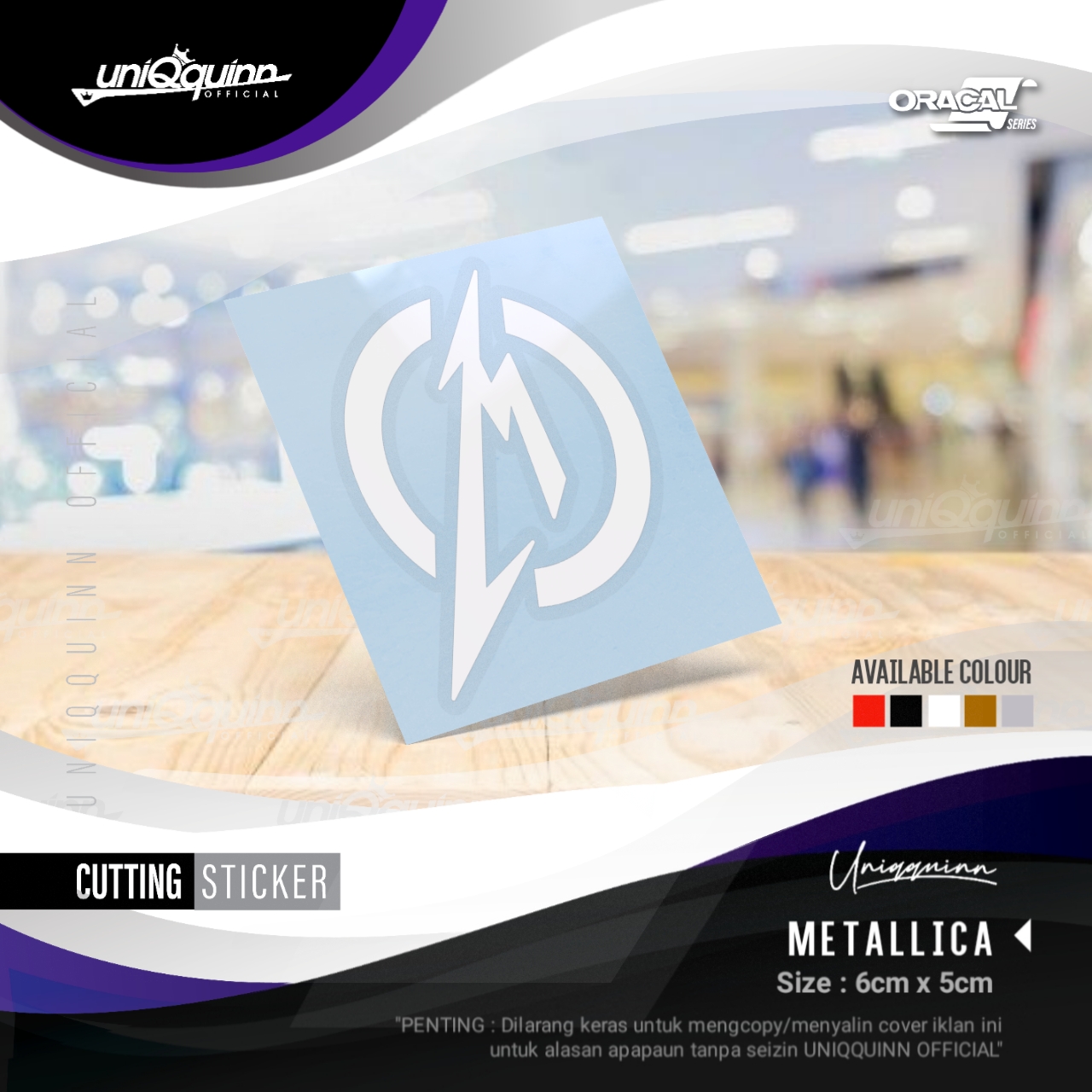 Stiker Metallica Logo Cutting Stiker Music Sticker Custom Motor Mobil ...