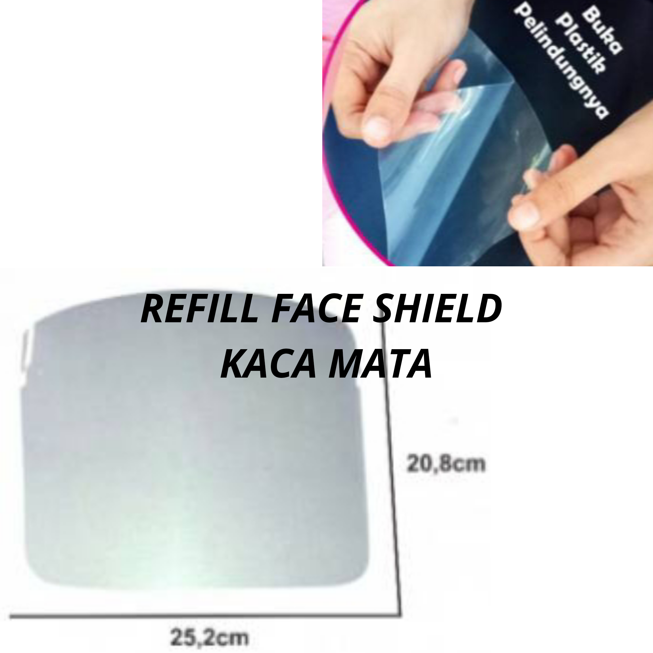 REFILL MIKA FACE SHIELD KACA MATA NAGITA FACE MASK PELINDUNG WAJAH FACE ...