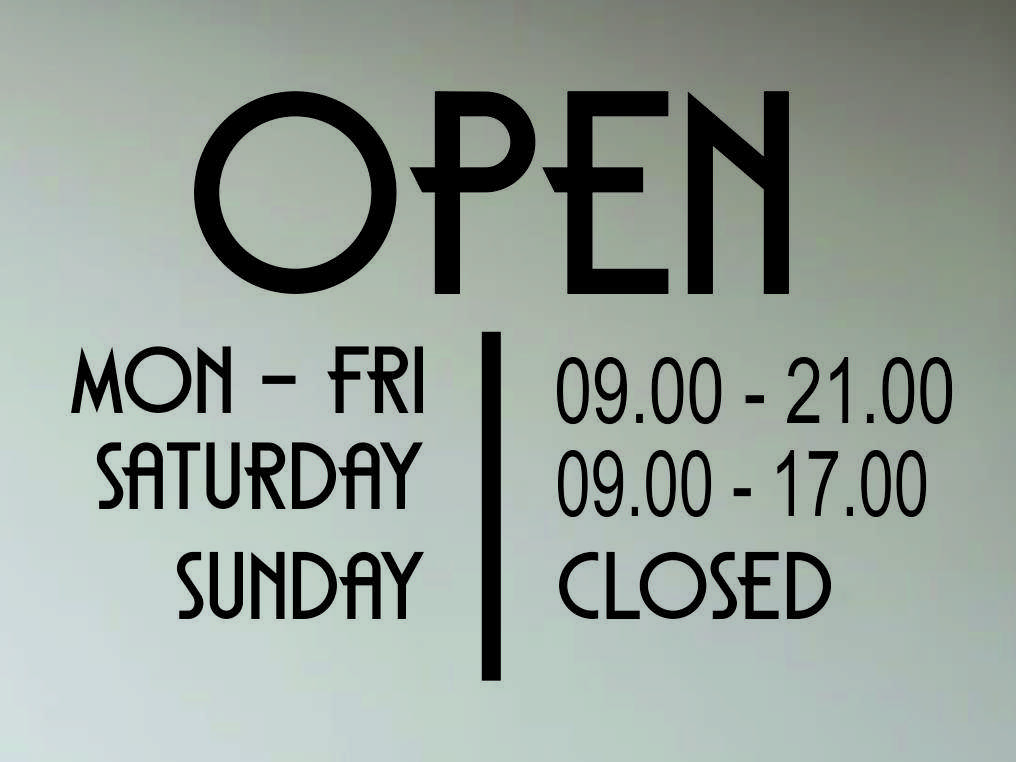 Stiker Jam Buka Toko Untuk Toko atau Kafe | Lazada Indonesia