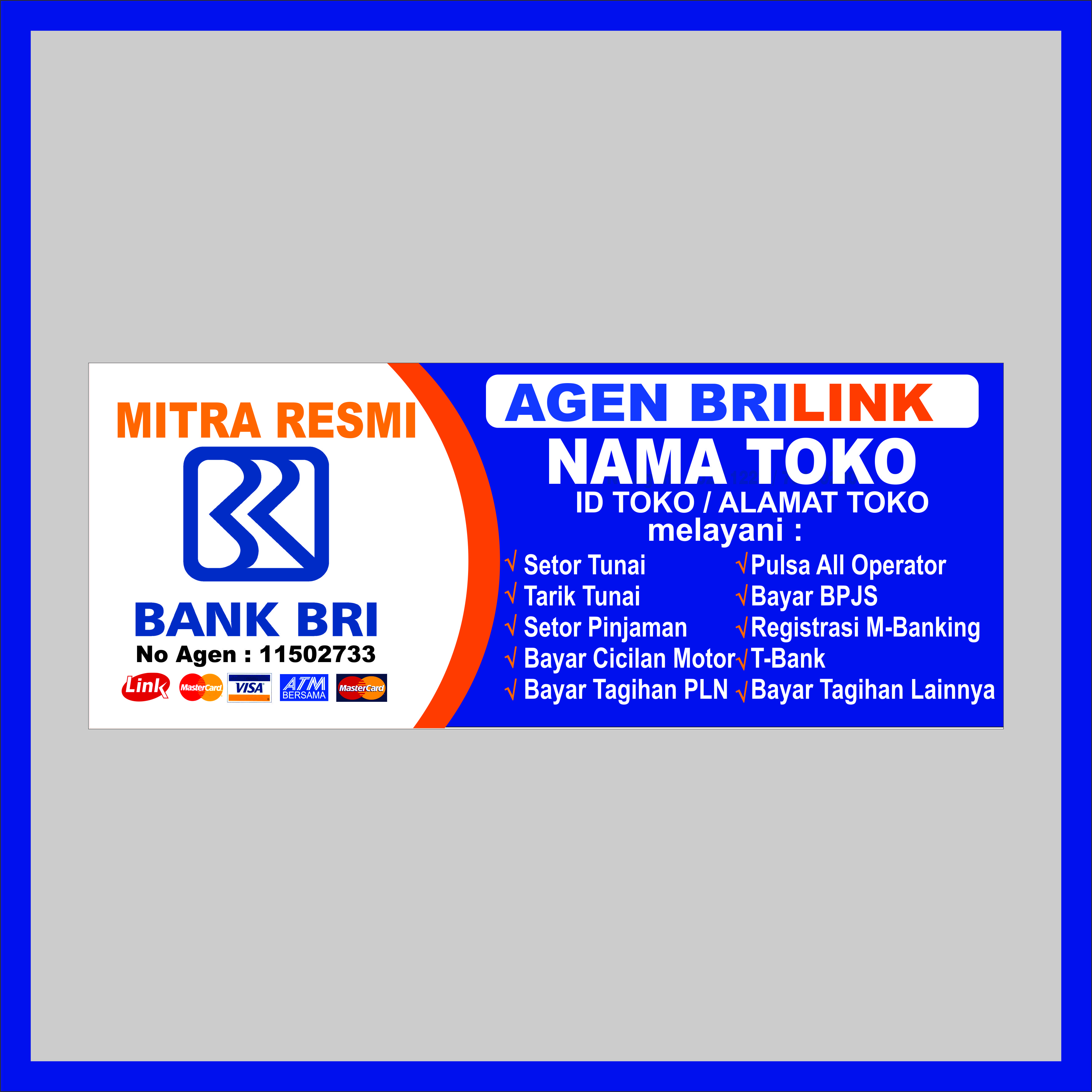 Spanduk banner agen brilink beli 1 gratis 1 | Lazada Indonesia
