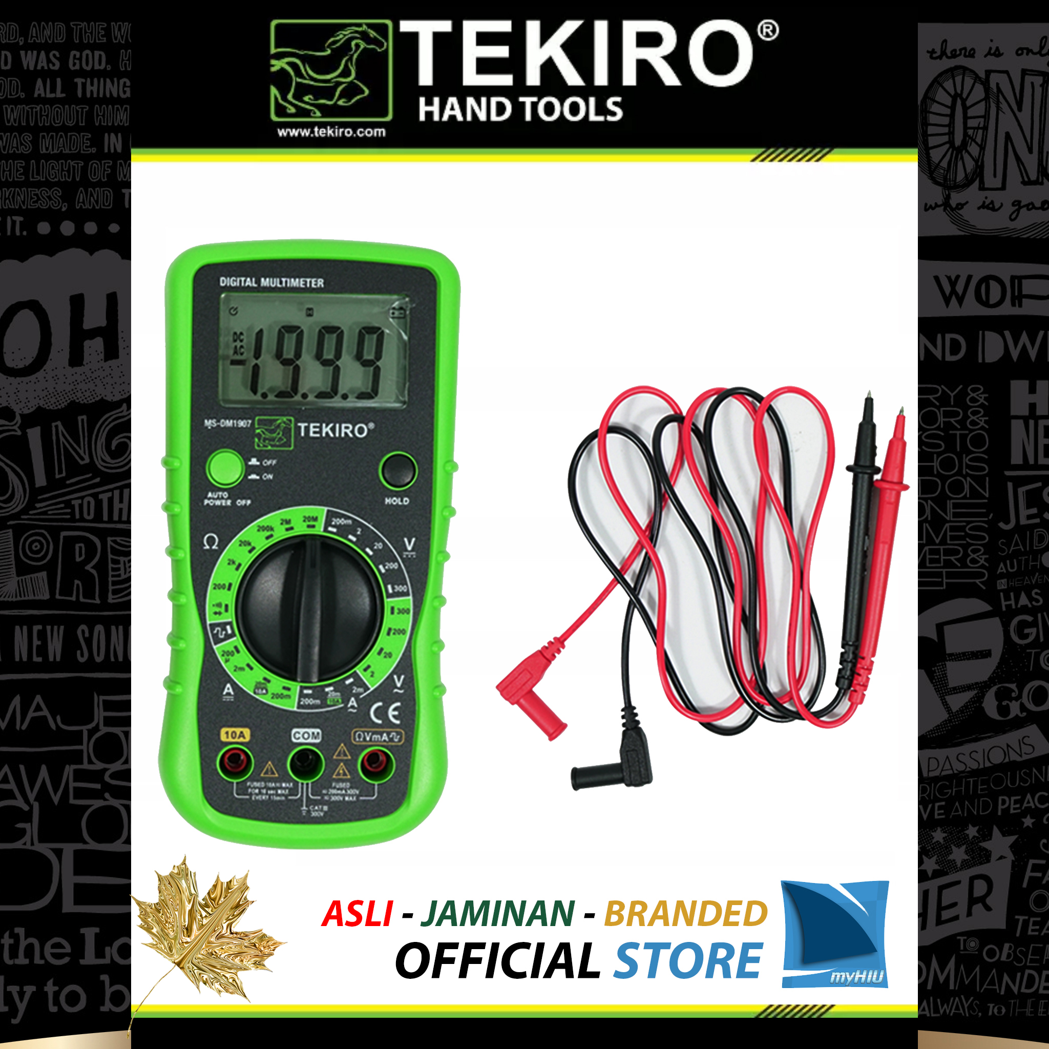 Alat Uji Kelistirikan Lengkap - Complete Digital Multimeter CAT3 TEKIRO ...