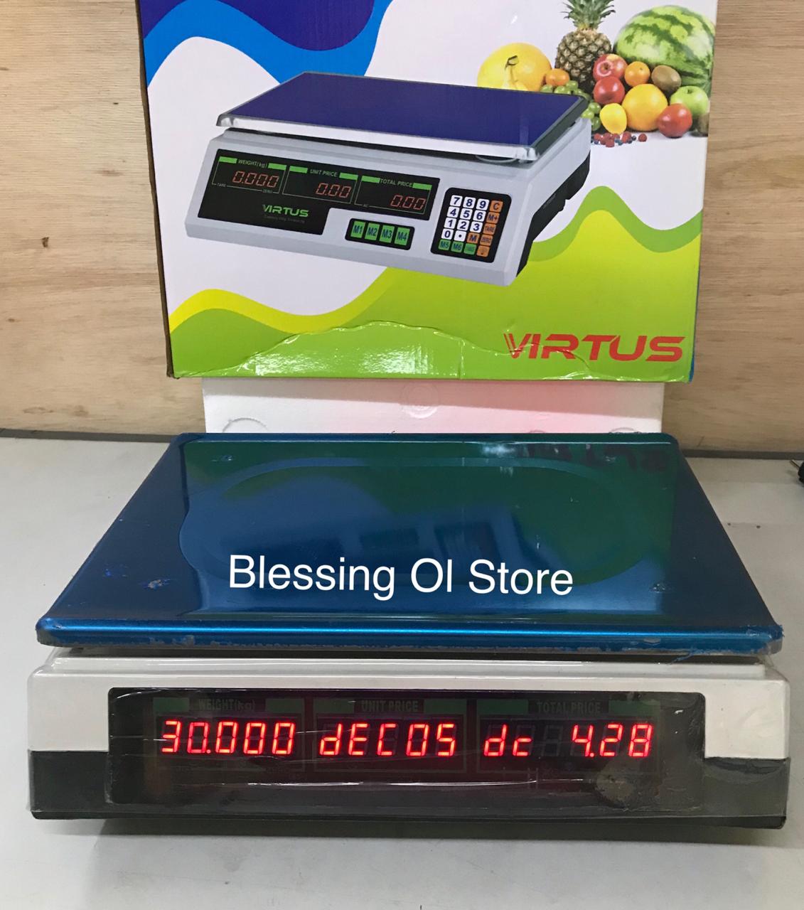 TIMBANGAN DIGITAL 30 KG / TIMBANGAN DUDUK 30 KG VIRTUS | Lazada Indonesia