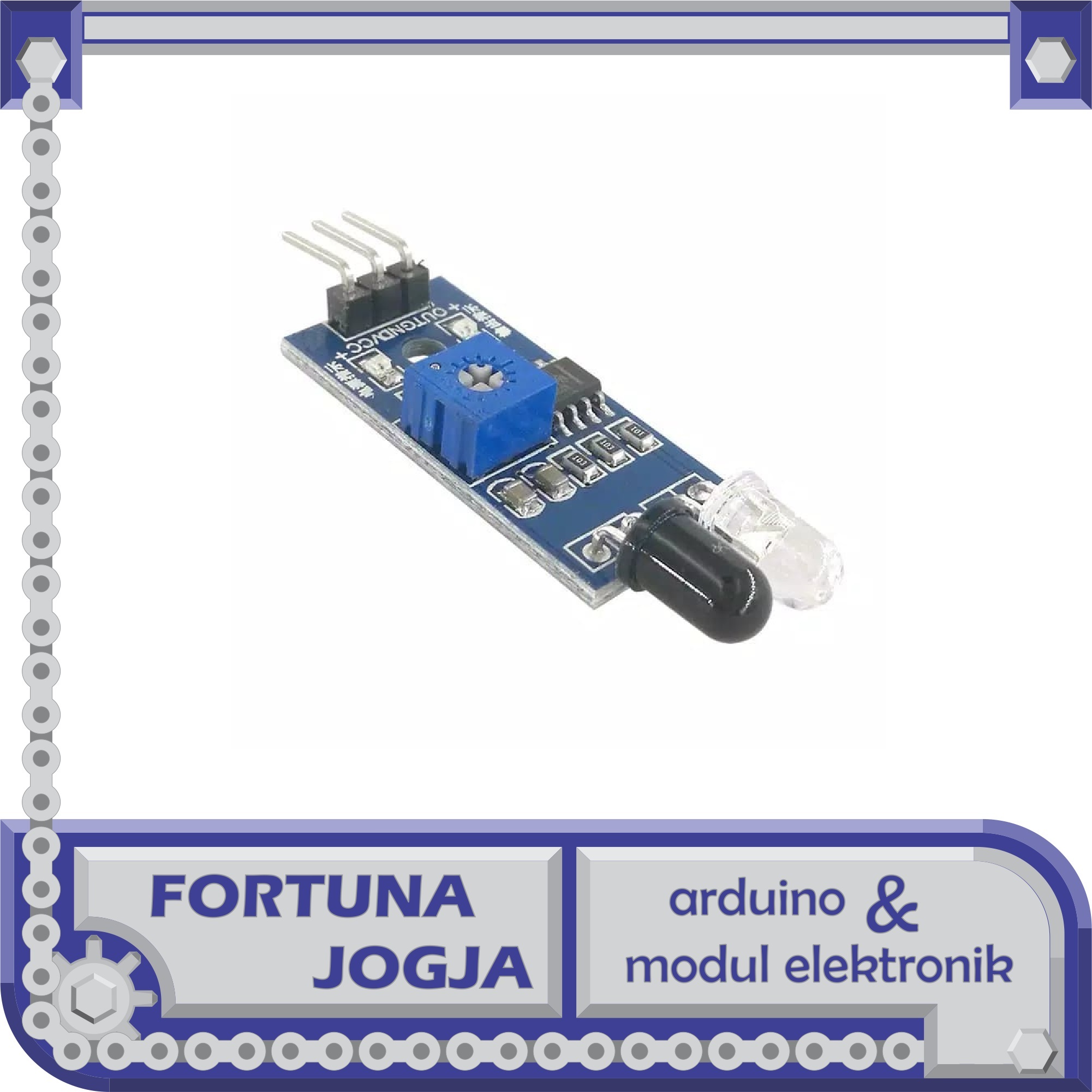 Modul Sensor Inframerah Penghindar Hambatan IR Infrared Sensor | Lazada ...