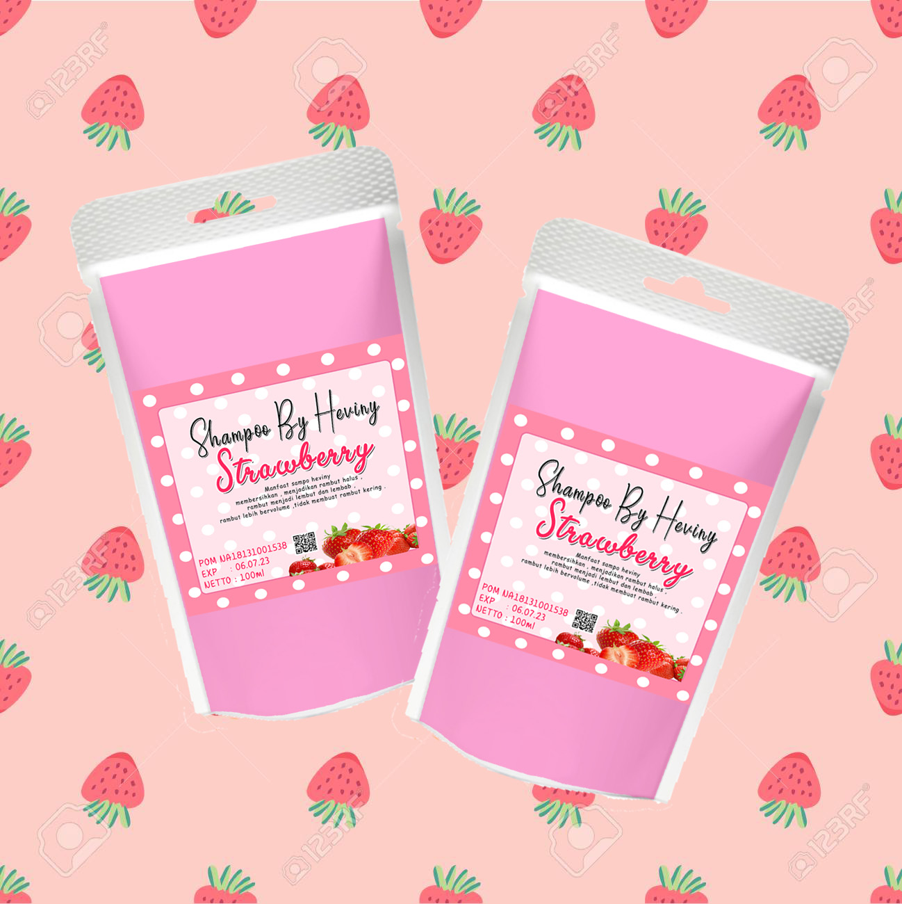 SHAMPOO HEVINY STRAWBERRY | Lazada Indonesia