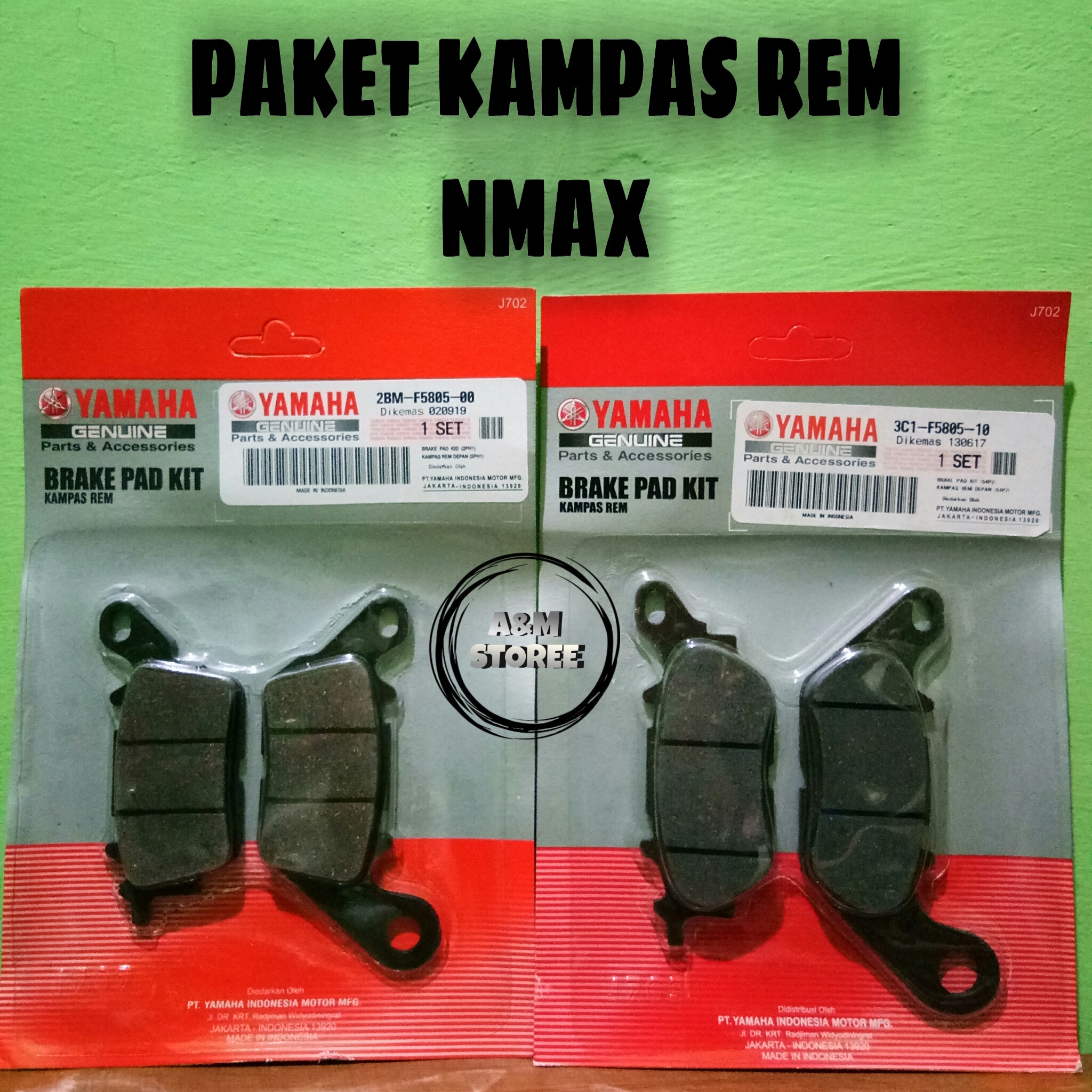 Paket set kampas rem dispad NMAX OLD & NEW depan belakang (2BM - 3C1) | Lazada Indonesia