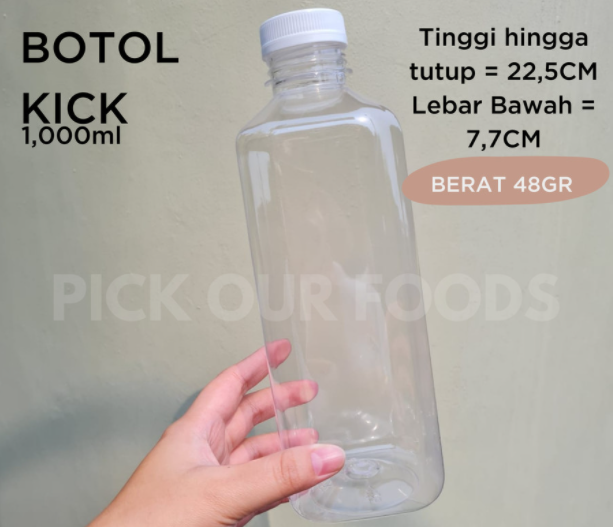 Botol Plastik 1000ml / Botol Kick / Botol Minuman / Botol Jus / Pet Isi ...