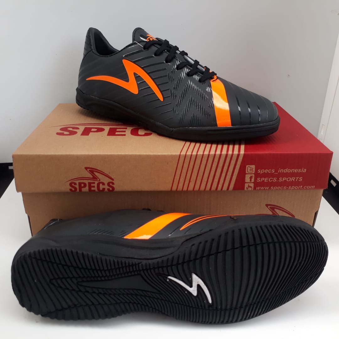Promo Sepatu Futsal Specs Acellerator Slaz Black Orange Diskon 41% di ...